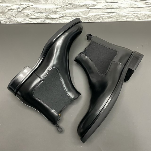 Wall push! Italian Chelsea boots men's leather boots calf leather men's ...