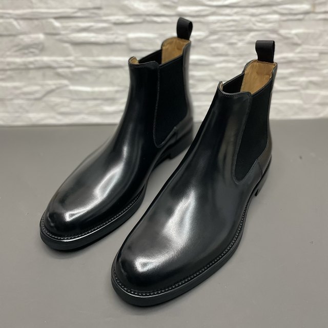 Wall push! Italian Chelsea boots men's leather boots calf leather men's ...