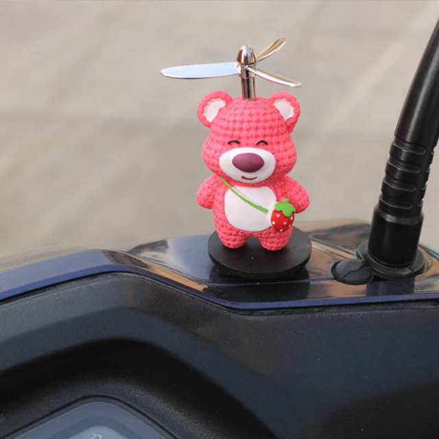 Accessories Dragonfly Bamboo Electric Duck Ornament Windmill Helmet ...