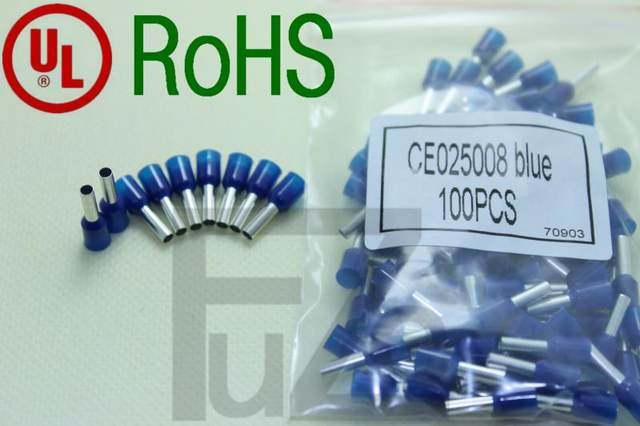 Tube terminal CE025008 pin terminal nylon European style 2.5 square ...