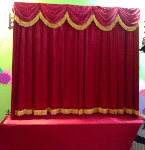 Customized track curtain style curtain style unveiling red cloth big ...