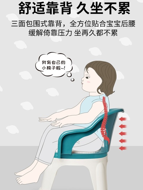 Howawa good doll child seat thickened backrest call chair baby stool ...