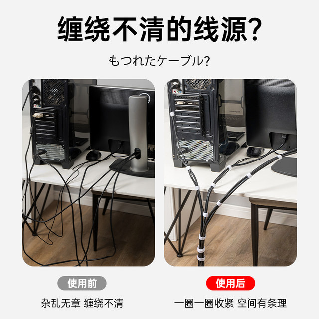 Data line storage artifact Velcro cable tie organizer computer harness ...