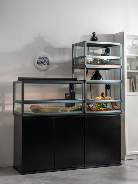 Superrep aluminum alloy climbing pet glass breeding box mane lizard ...