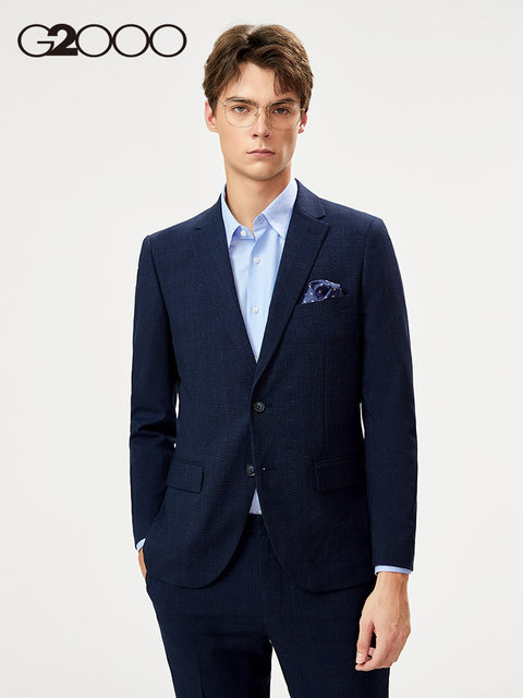 G2000 men's clothing, new professional versatile and crisp suit, draped and furry plaid commuter ...