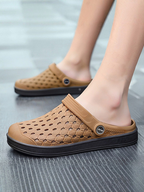 Imported latex Vietnamese slippers, clogs, men's Hainan travel beach ...