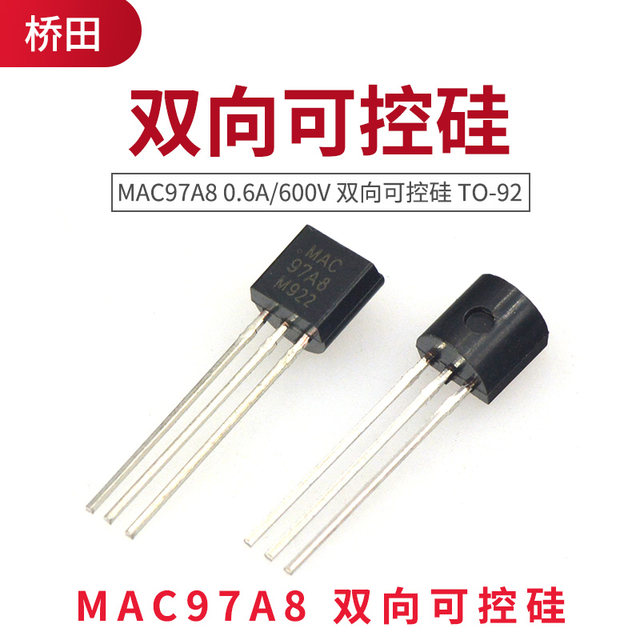 Mac97A8 0.6A/600V Bidirectional Thyristor To-92 (10 Pieces)