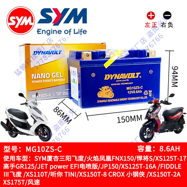 SYM Sanyang MAXSYM 400i 600i TL500 508 Husky Husky Wild Wolf 300 battery