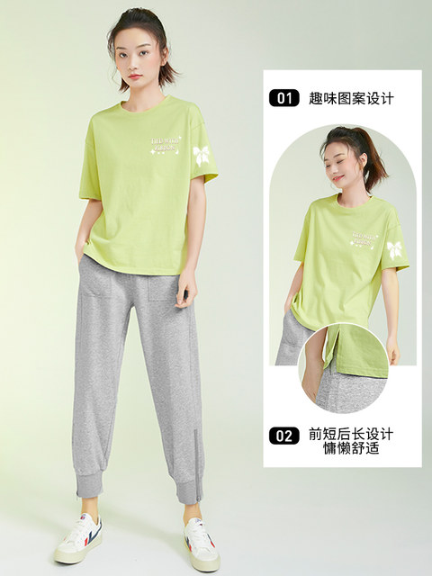 Mi Ziqi Short-Front-Long-Back Top for Women, Summer Side-Slit Printed ...