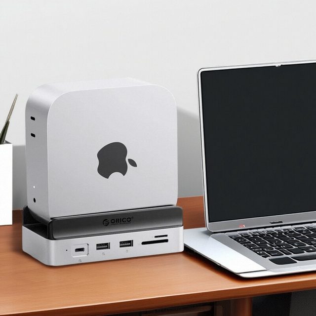 Orico MiniDock MacMini M4 desktop storage expansion vertical bracket suspended heat sink type ...