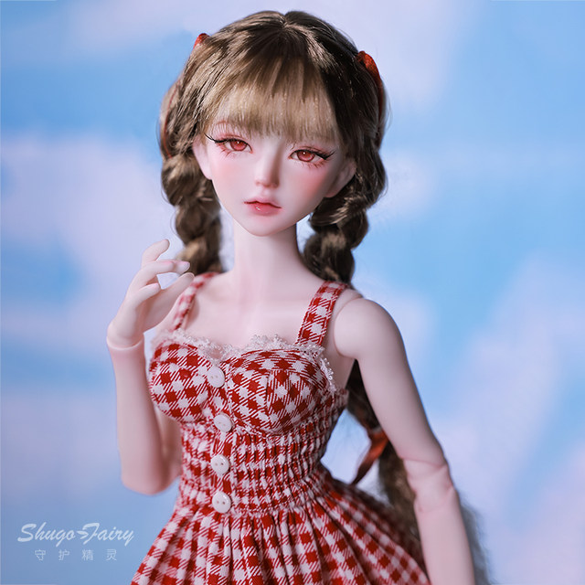 4 points bjd doll Carmen small card female plaid lace skirt Mary Jane ...