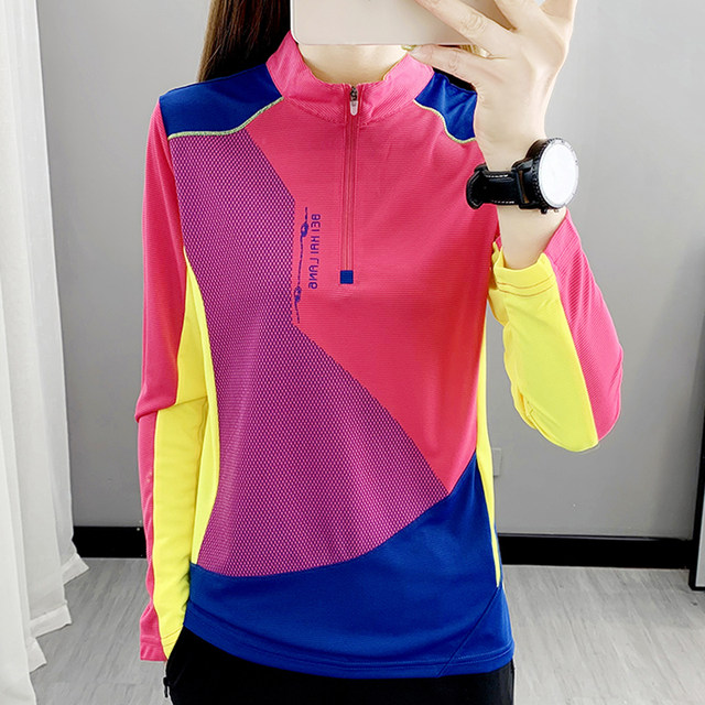 Outdoor quick drying clothes for women long-sleeved running and ...