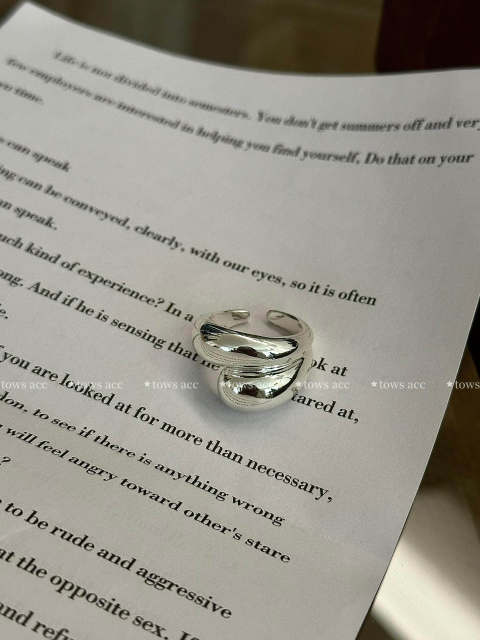 Tows cold style open niche design ring for women with light luxury ...