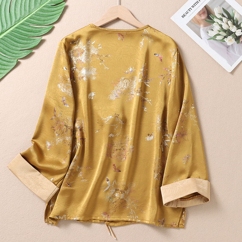 Noble and elegant gold-stitched peony summer trendy tassel loose new ...