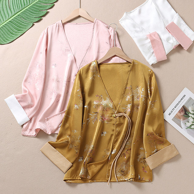 Noble and elegant gold-stitched peony summer trendy tassel loose new ...