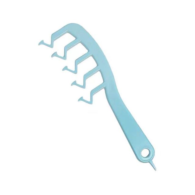 Z-shaped distribution comb to hide hair seams, wide-tooth comb ...