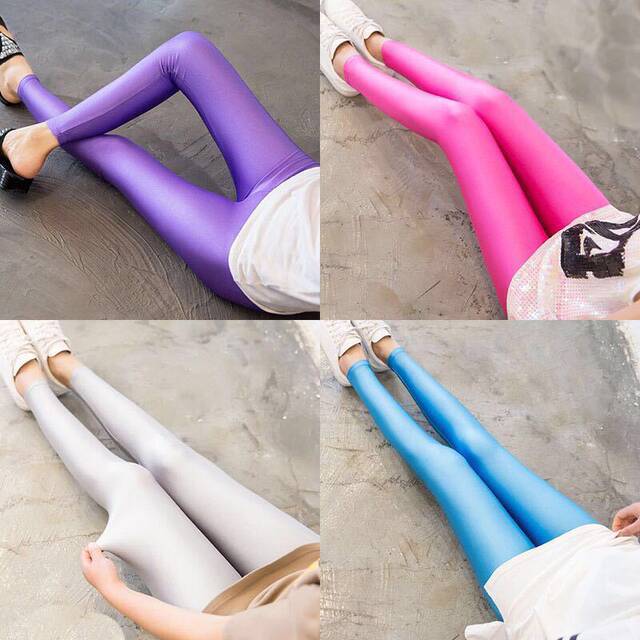 Trendy yoga outerwear leggings pencil pants colorful fluorescent pants ...
