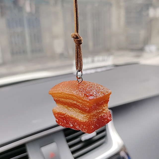 A piece of braised pork car hanging net red simulation pork belt ...