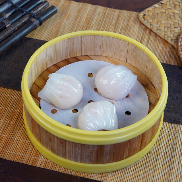 8 pieces of crystal shrimp dumplings, fresh shrimp dumplings, Cantonese ...