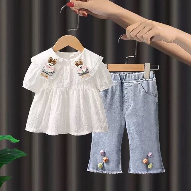 Girls Summer Clothes 2024 New Little Girls Thin Style Jeans Children's ...