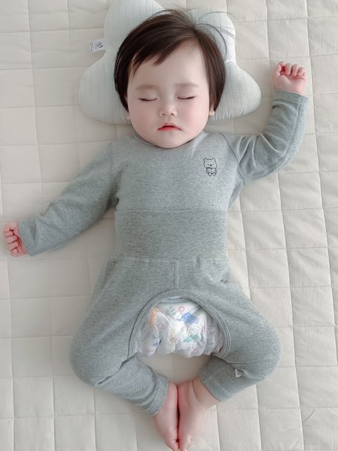 Newborn baby spring and autumn pure cotton bone boneless baby long ...