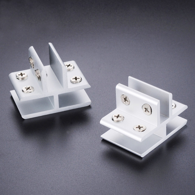 Aluminum alloy glass clip F-shaped cross-shaped shelf bracket bracket ...