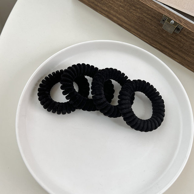 Flocking telephone line head rope small rubber band hair loop women tie ...
