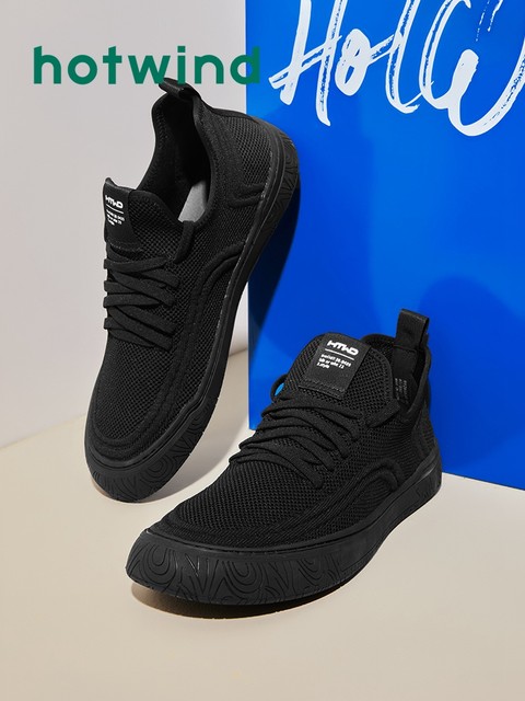 Hotwind Men's Shoes Spring New Men's Fashion Comfortable Versatile Sports Casual Shoes Solid ...
