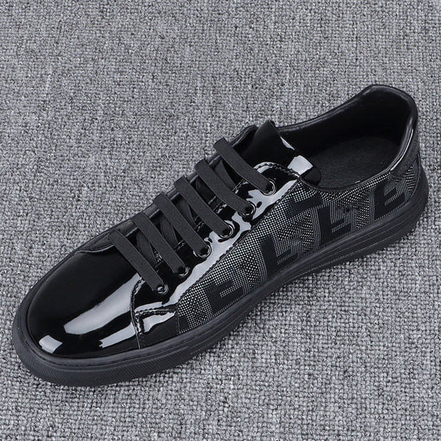 Trendy shoes for men 2024 autumn new fashion trendy patent leather ...