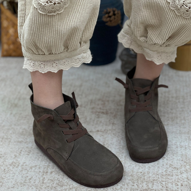 Genuine leather Martin boots for women in autumn and winter new ethnic ...