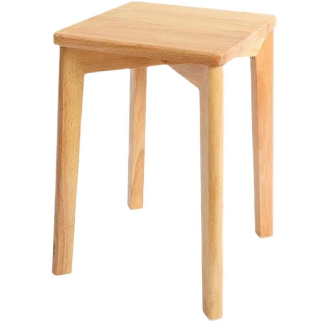 Stool household solid wood square stool dining table stool dining chair ...