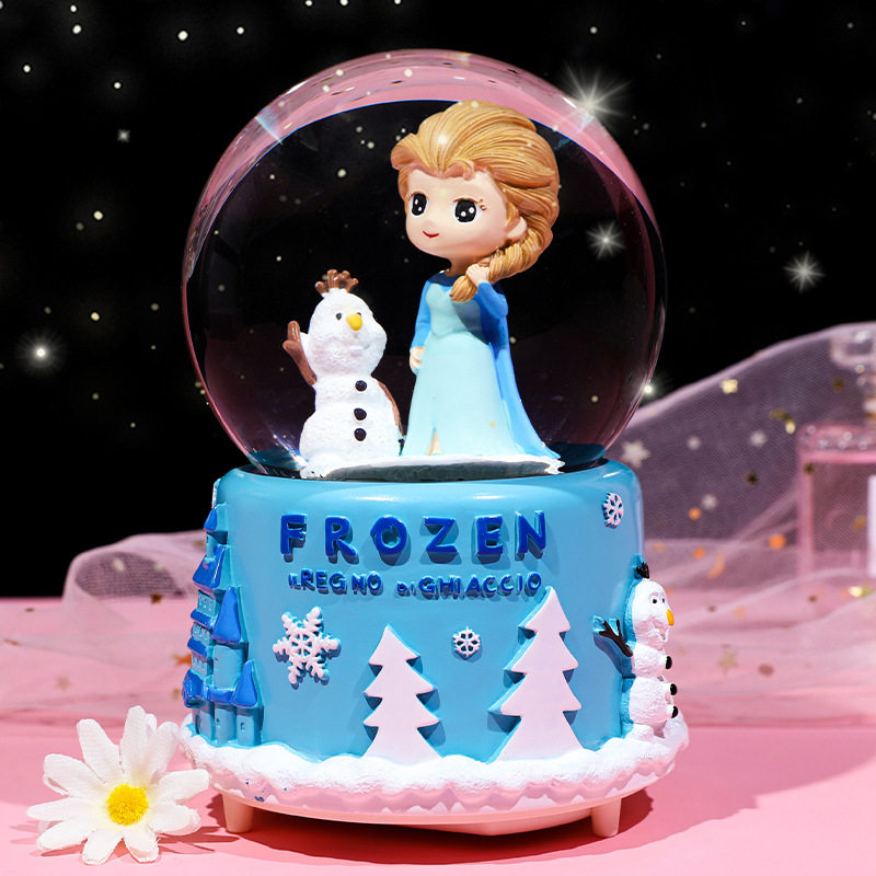Princess Aisha Crystal Ball Music Box: Snowy Lights, Children's ...