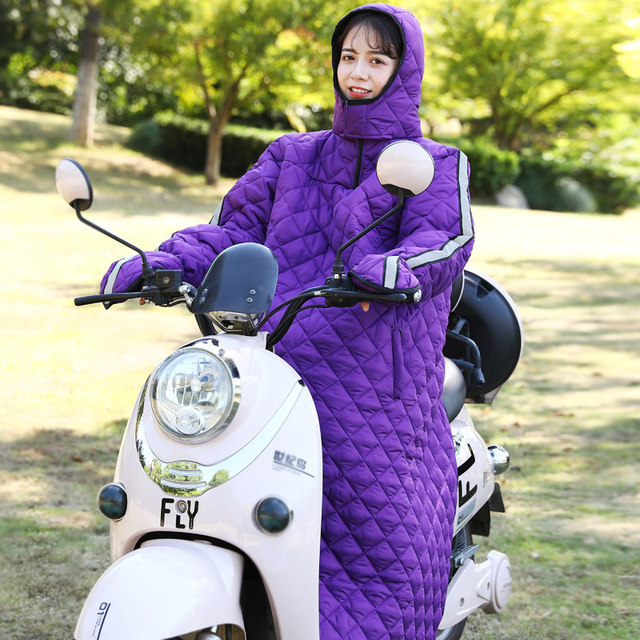 Battery car windbreaker, winter warm thickened cover, knee pads ...