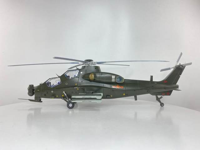 60 cm armed Z-10 helicopter alloy simulation finished panda model z10 ...