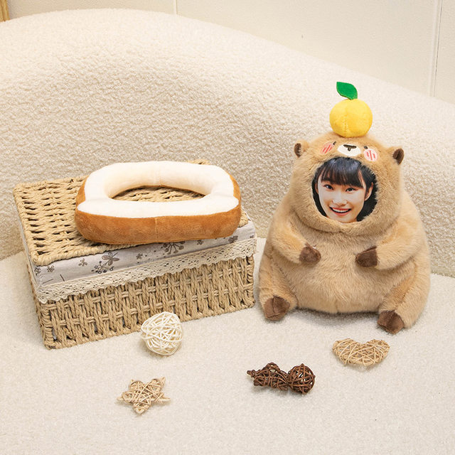 Wagging tail doll diy picture photo custom face doll pull string ...