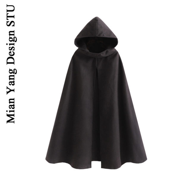 Niche loose split Dark Trench Cloak Cloak Personalized Mysterious ...