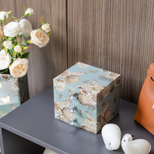 KP jewelry box large capacity high-end exquisite light luxury multi ...