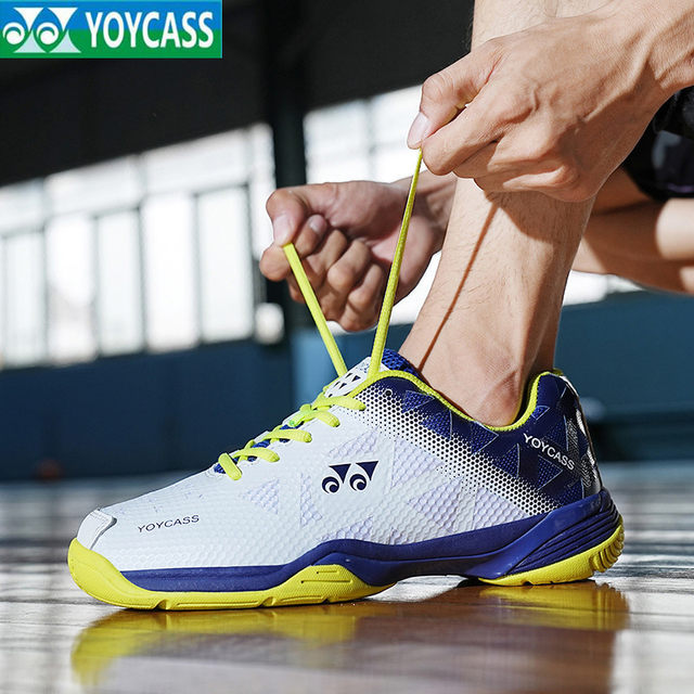 Ultra-light four-generation yy badminton shoes breathable wide last non ...