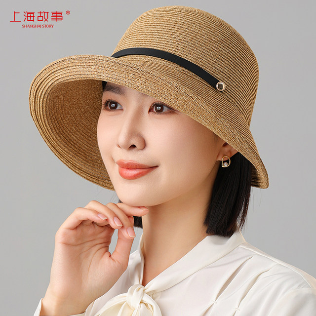 Shanghai Story 2025 new hat women's sun hat sun protection UV curling ...