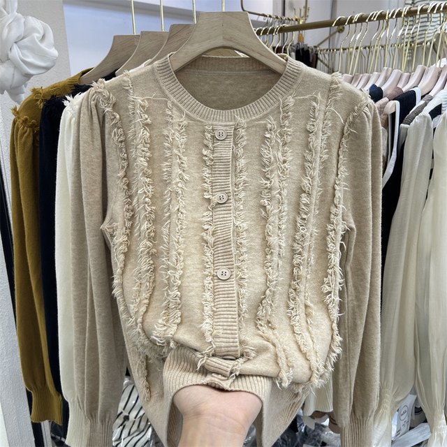 2023 new wool blended special knitted sweater, wool long-sleeved top ...