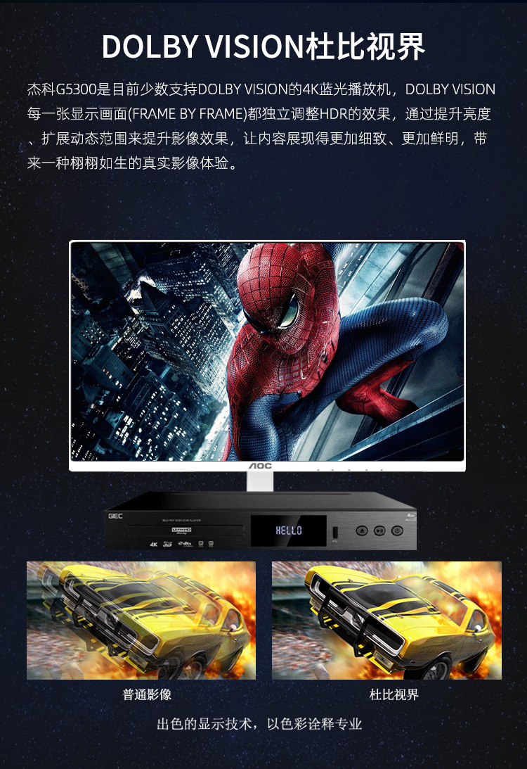 Giec BDP-G5300 Dolby Vision 4K UHD Blu-Ray Player With DVD And Hard Drive Integration | Giec ...