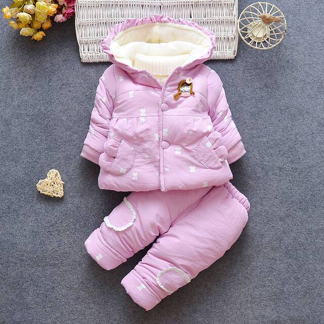 Children's clothing little girl winter suit 0-1-2-3 year old female ...