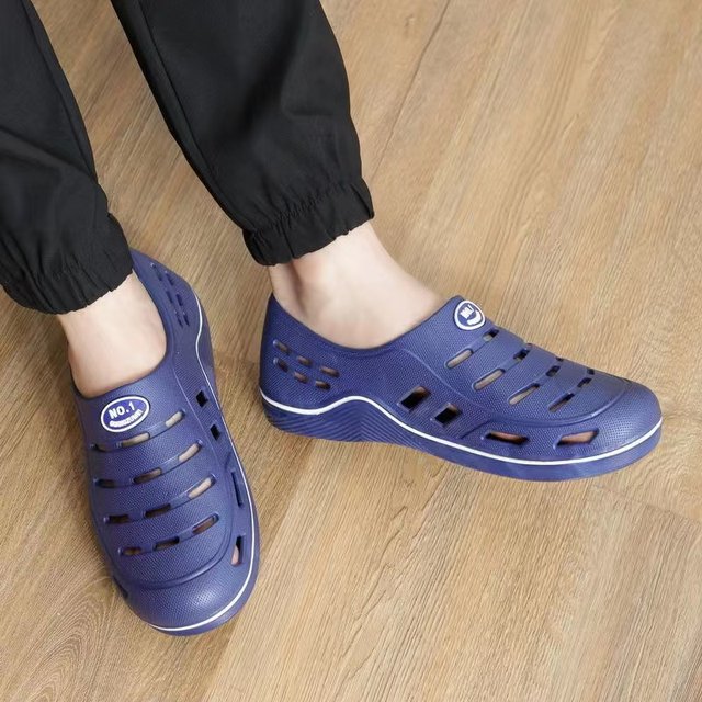 New Croc Shoes Men's Summer Non-Slip Work Sports Running Casual Sandals ...