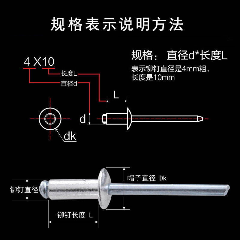 Aluminum Blind Rivets - Decorative Round Head Rivets
