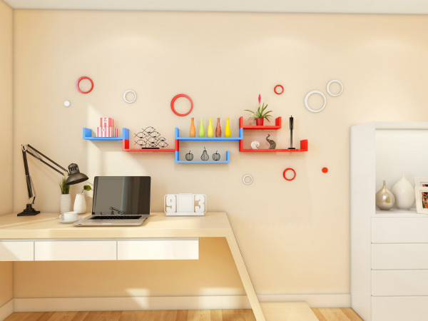 Wall storage rack, living room wall hanging wall partition, bedroom ...