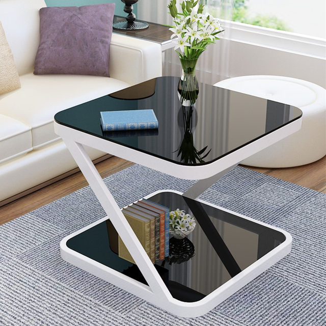 Simple coffee table simplicity Modern tempered glass living room mini ...