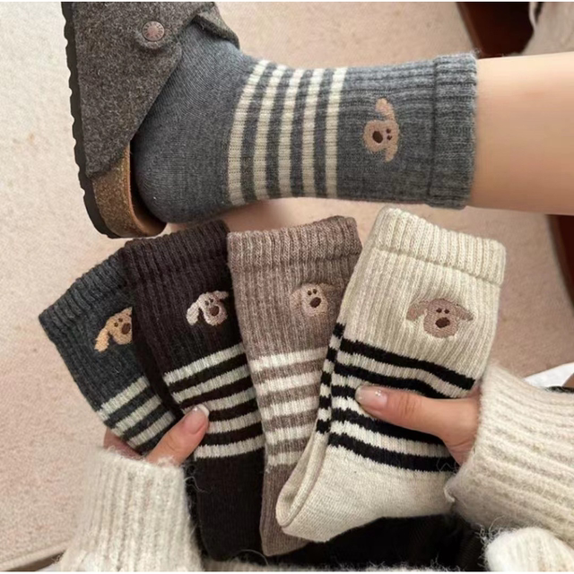 Socks women's autumn and winter long socks thickened and warm ins ...