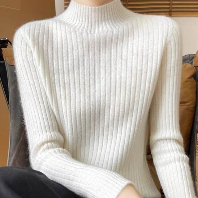 2024 high-end cardigan for women soft and glutinous half-turtleneck ...