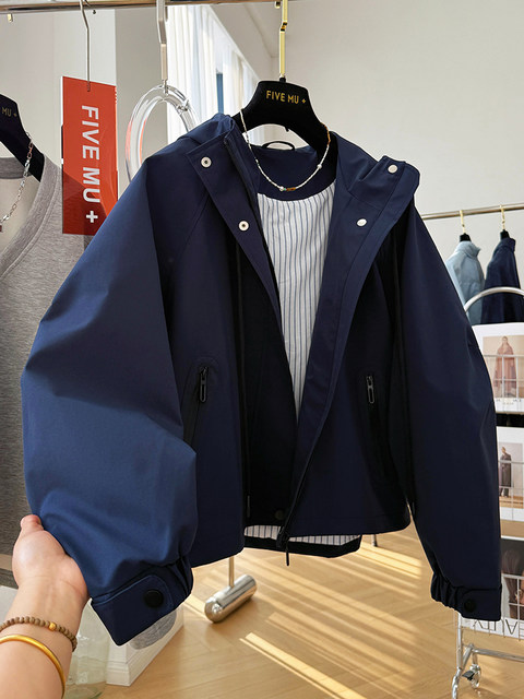 2025 spring new high-end Korean hooded short jacket for women's thin ...