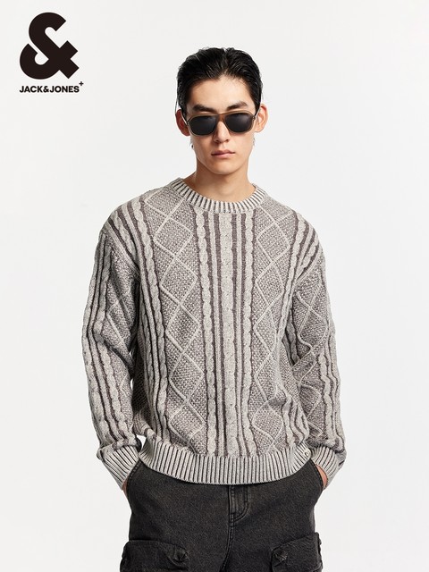 JQ District Jack Jones 24 autumn and winter new retro old knit sweater ...